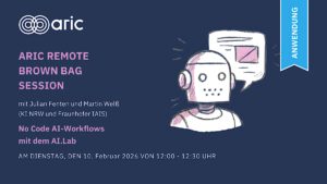ARIC Brown Bag: No Code AI-Workflows mit dem AI.Lab – edih-hamburg